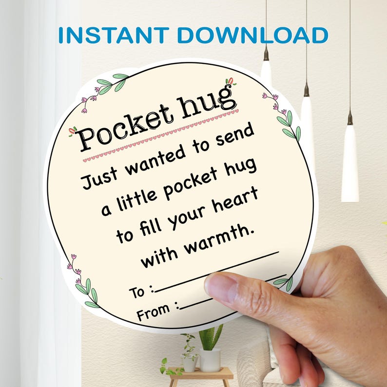 Pocket Hug Cards Tags Stickers, Stickers Hand Drawn Frames Editable ...