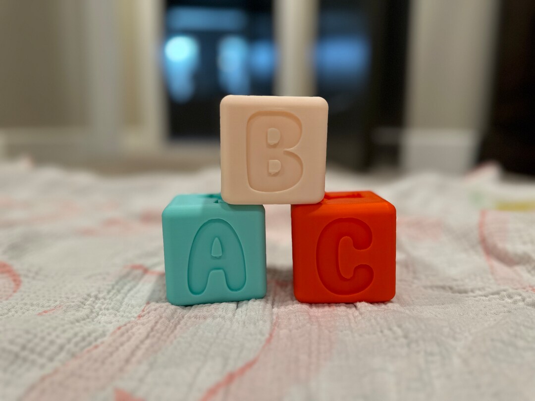 3D Printed Baby Blocks pack of 9 - Etsy