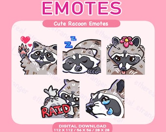 Cute Possum Emotes for Streaming - Twitch, Discord, Youtube - Etsy
