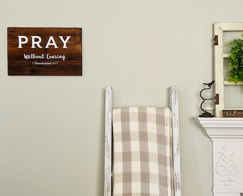 Pray Without Ceasing (1 Thessalonians 5:17) Wall Decor - Etsy