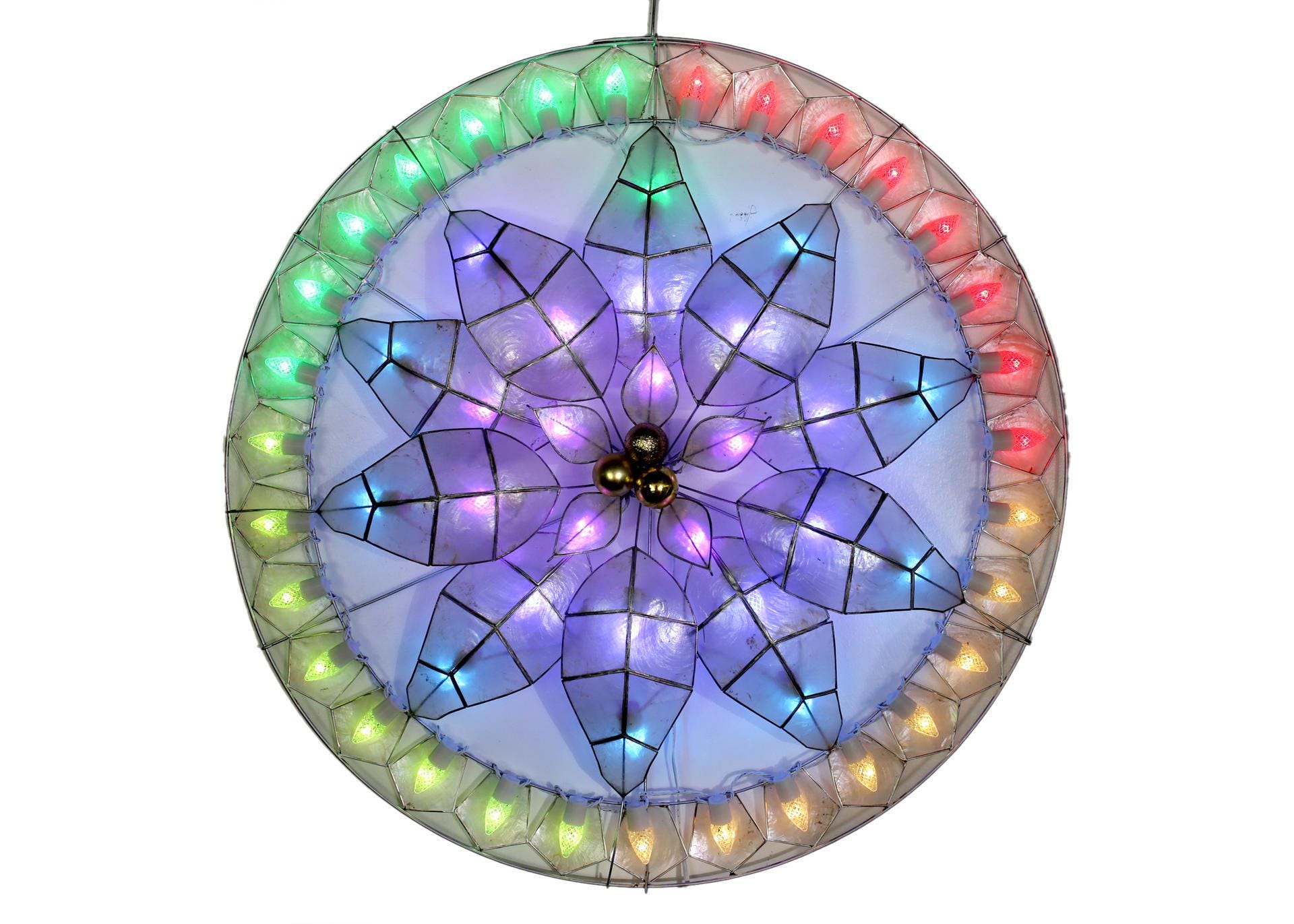 Plantita 31" Capiz Wreath Filipino Smart Parol: Christmas Lantern With ...