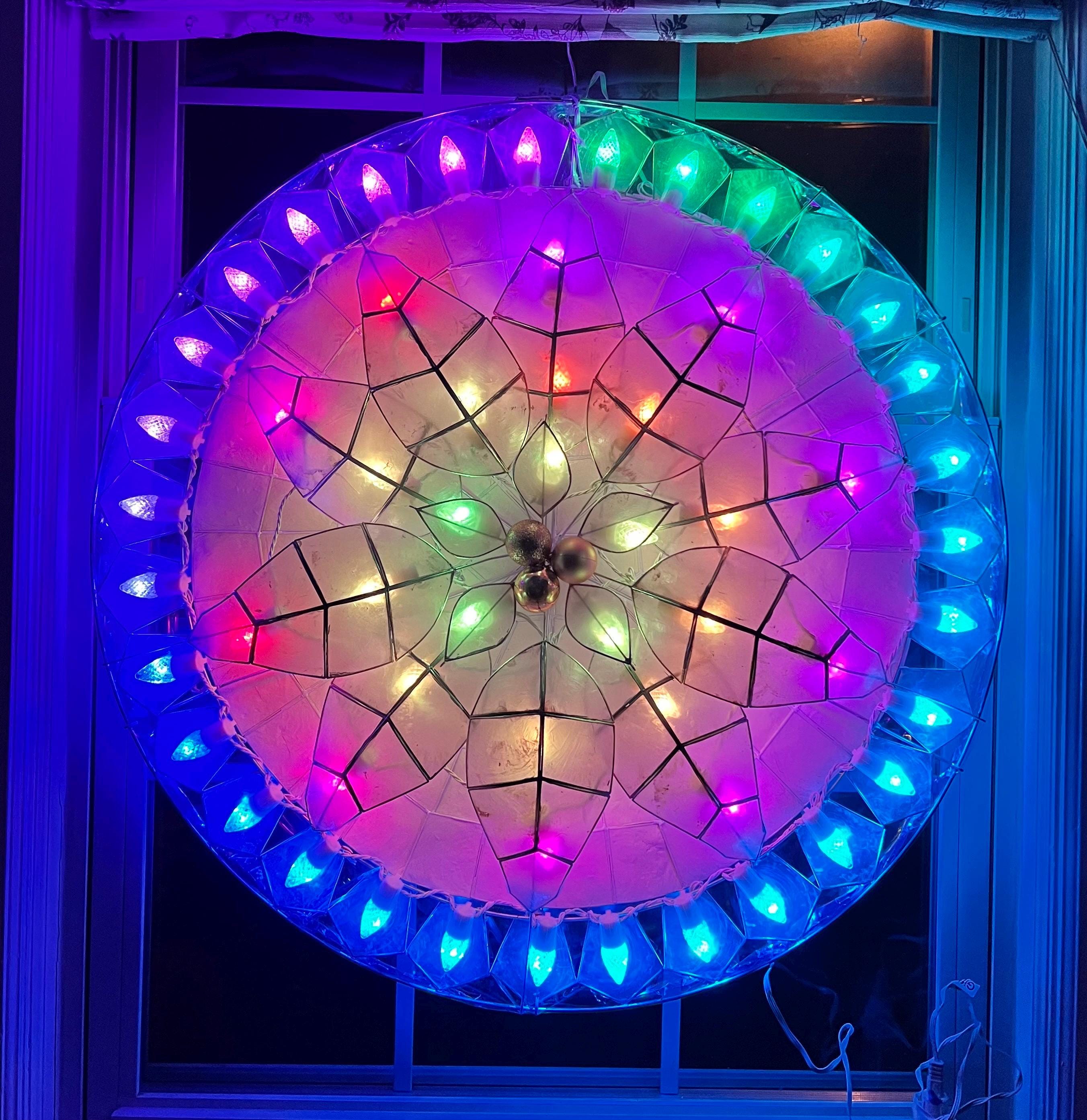 Plantita 31" Capiz Wreath Filipino Smart Parol: Christmas Lantern With ...