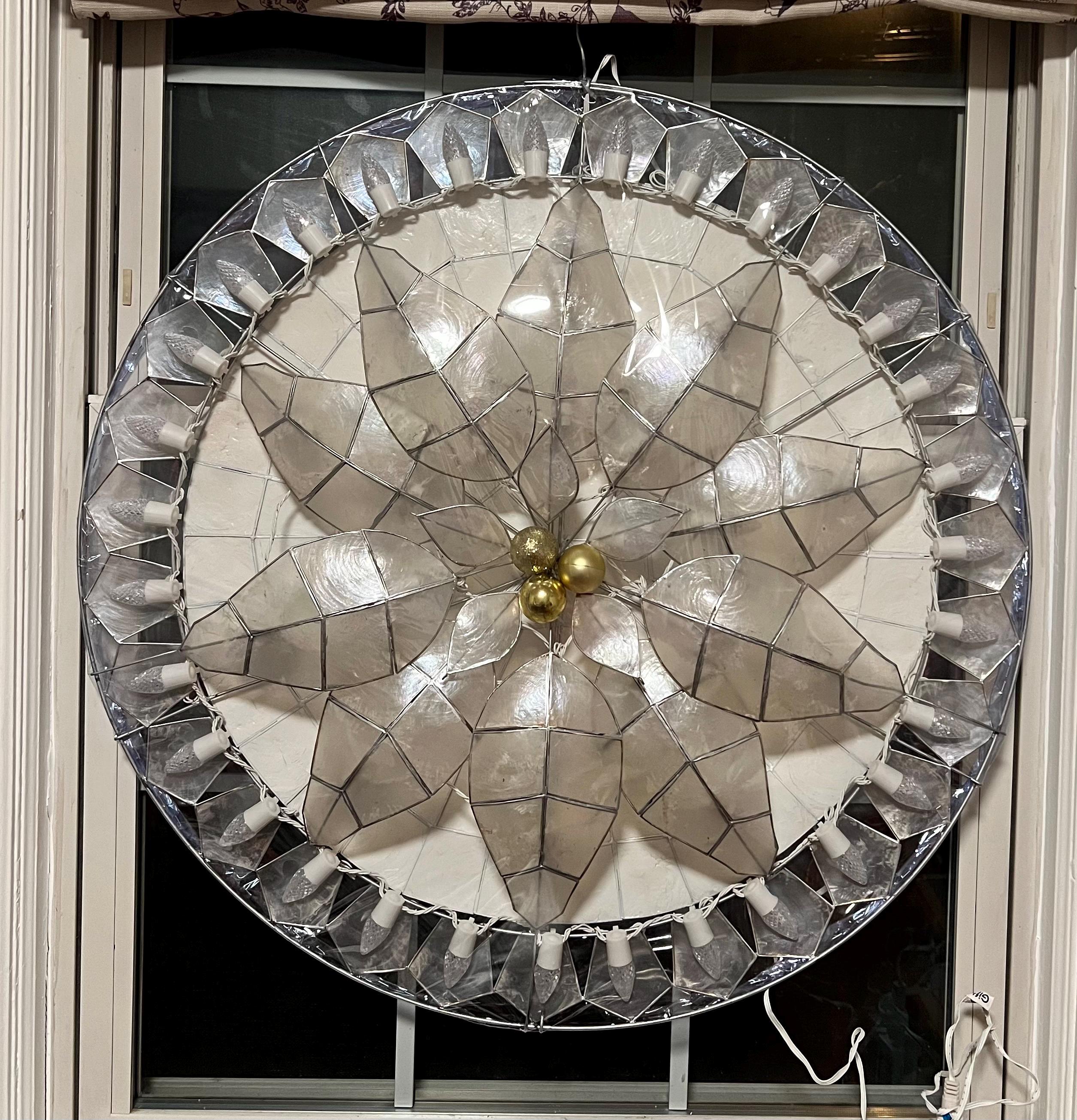 Plantita 31" Capiz Wreath Filipino Smart Parol: Christmas Lantern With ...
