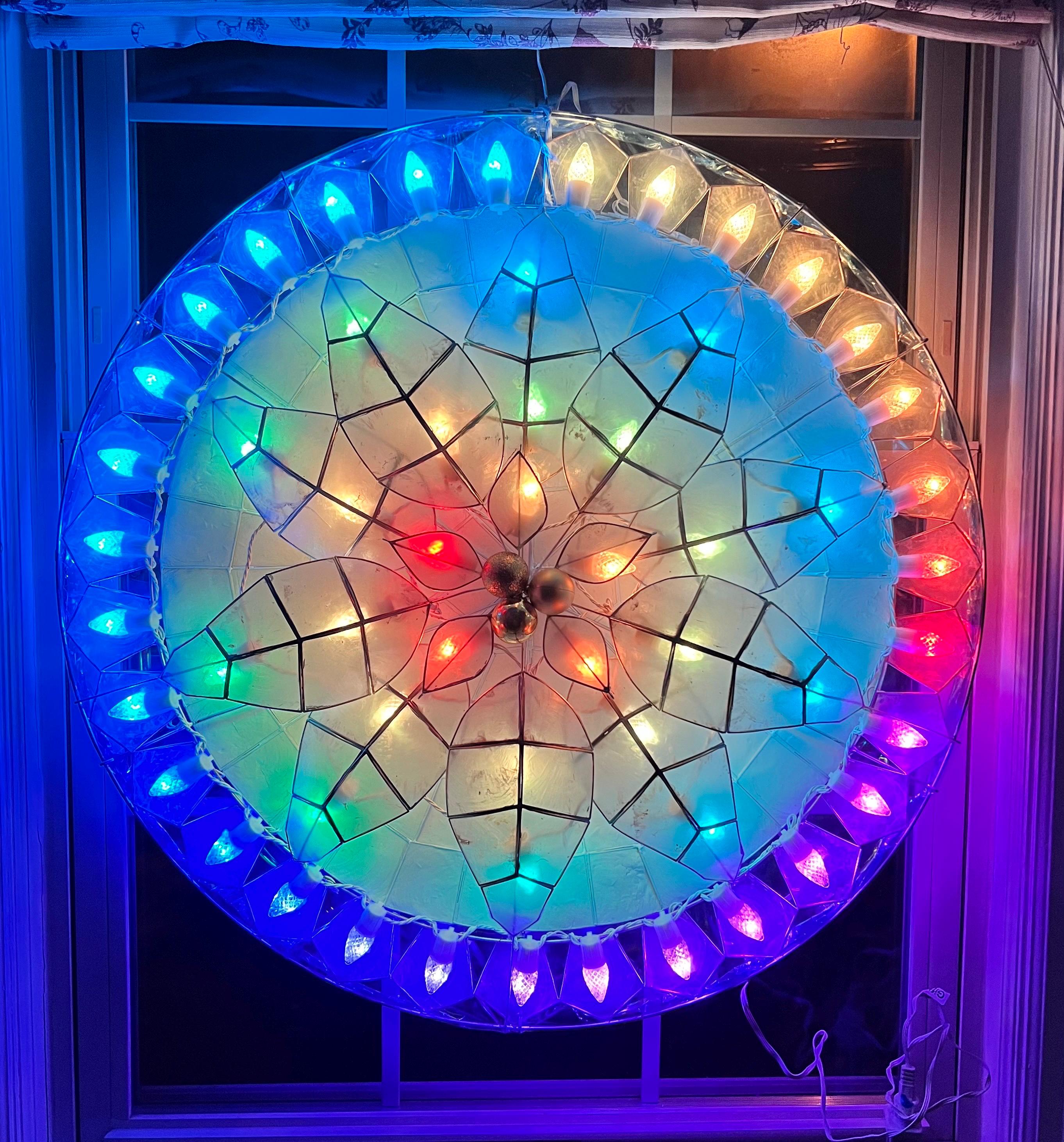 Plantita 31" Capiz Wreath Filipino Smart Parol: Christmas Lantern With ...