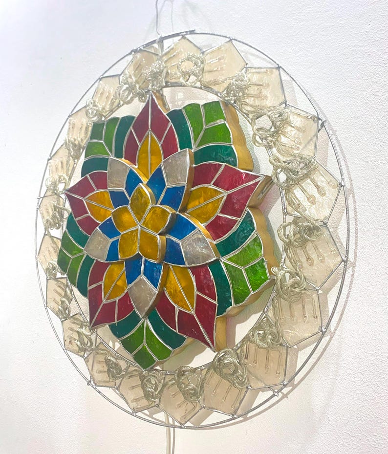 Colored Rose 20" Ring Parol: Handmade Filipino LED Christmas Lantern ...