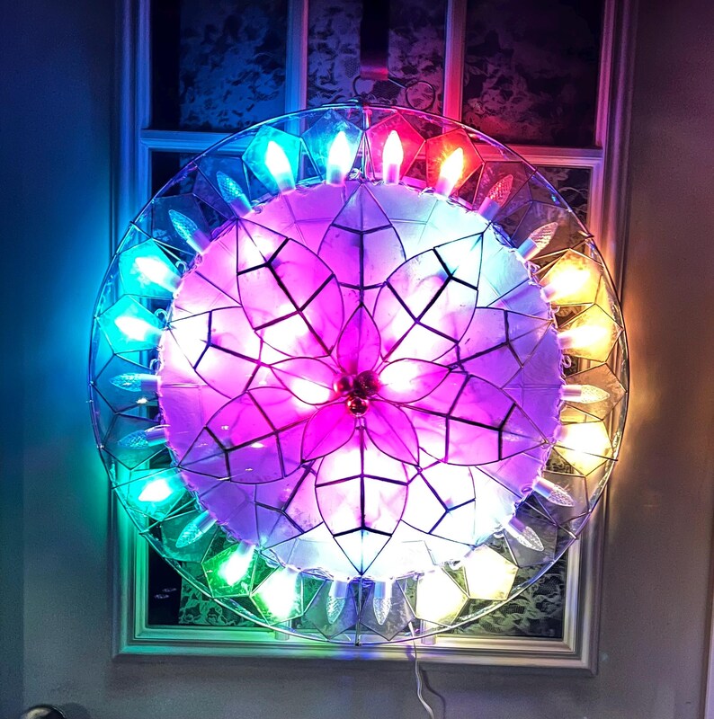 Plantita Capiz Shell Wreath Christmas Star Lantern: 25" Filipino Parol ...