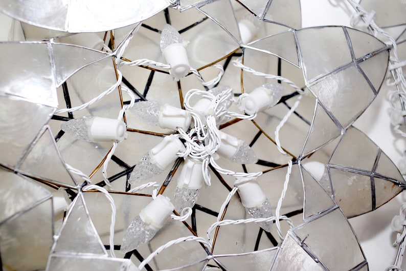 Poinsettia 25" Filipino Smart Parol: Capiz Christmas Lantern With RGB ...