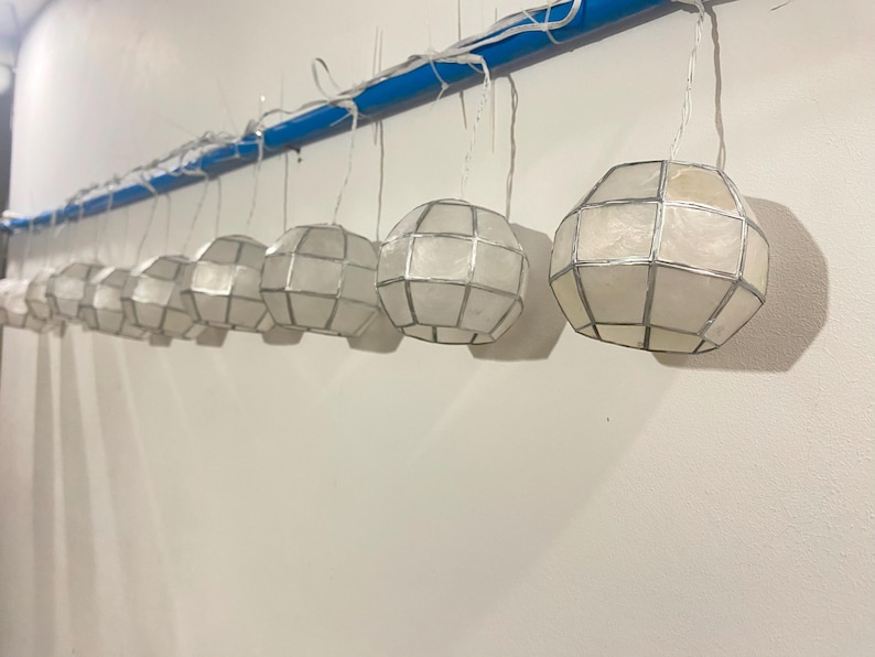 Color Changing Capiz Ball String Lights: 4" Filipino Parol Lanterns ...