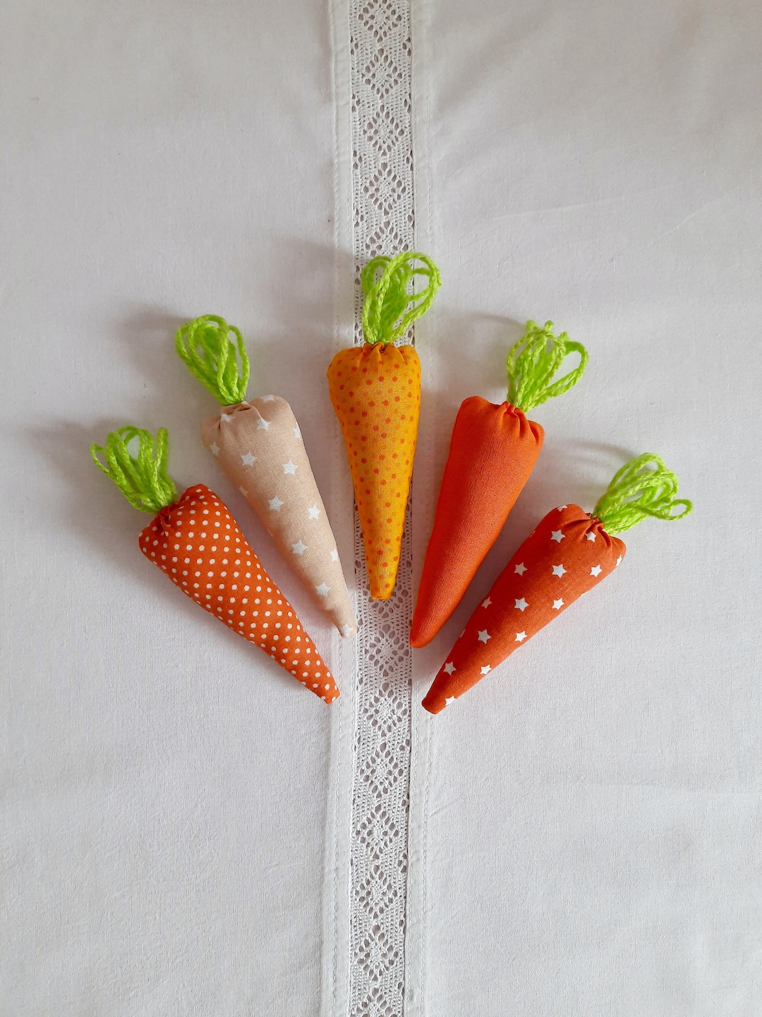 Carrots, Set of 5, Sewn From Fabric, Tilda, Decoration, Easter ...