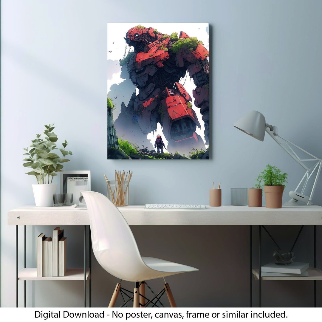 Digital Download Mecha Posters Wall Art Canvas Anime - Etsy