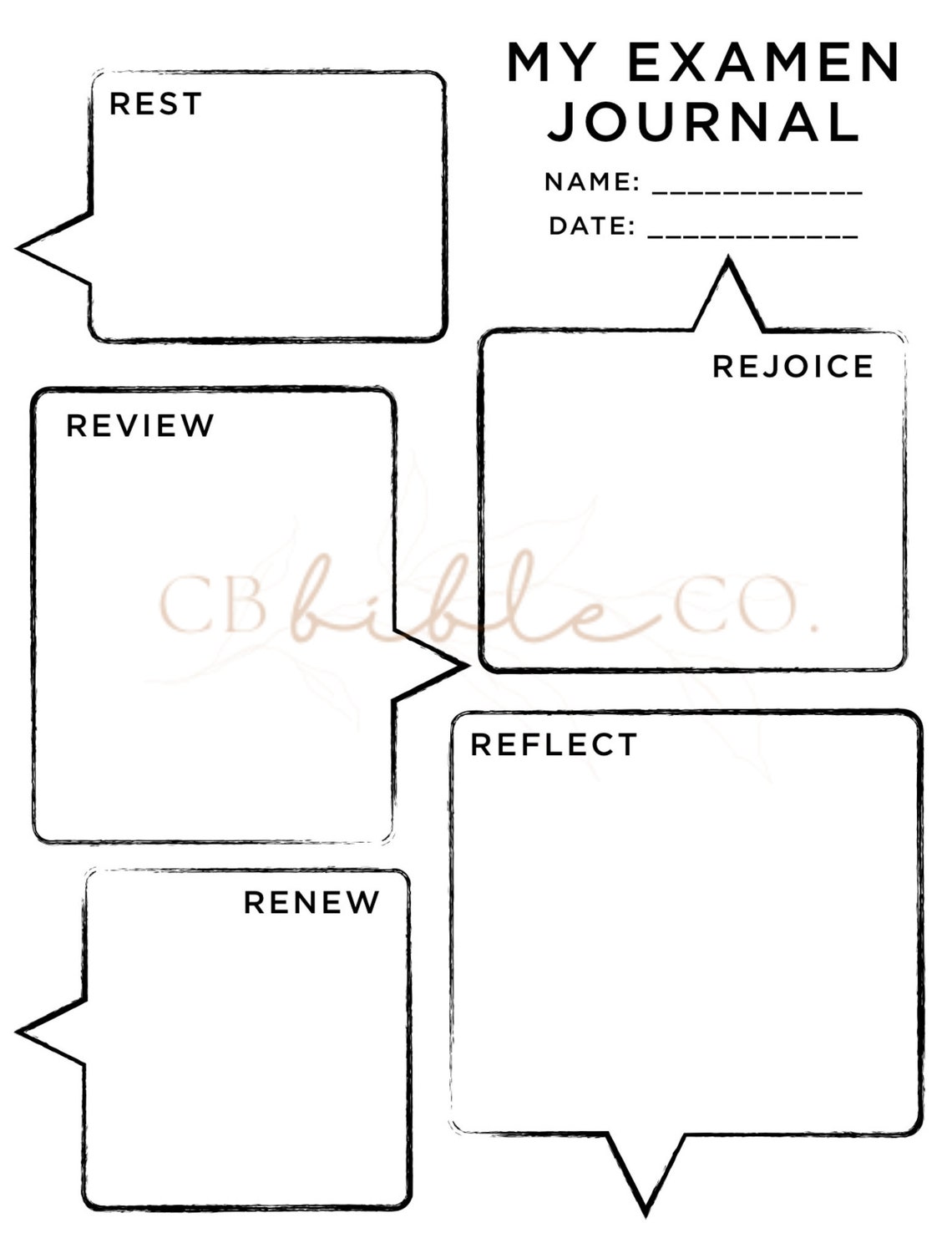 Kids Examen Worksheet - Etsy