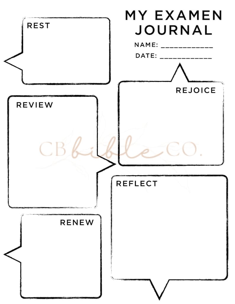 Kids Examen Worksheet - Etsy