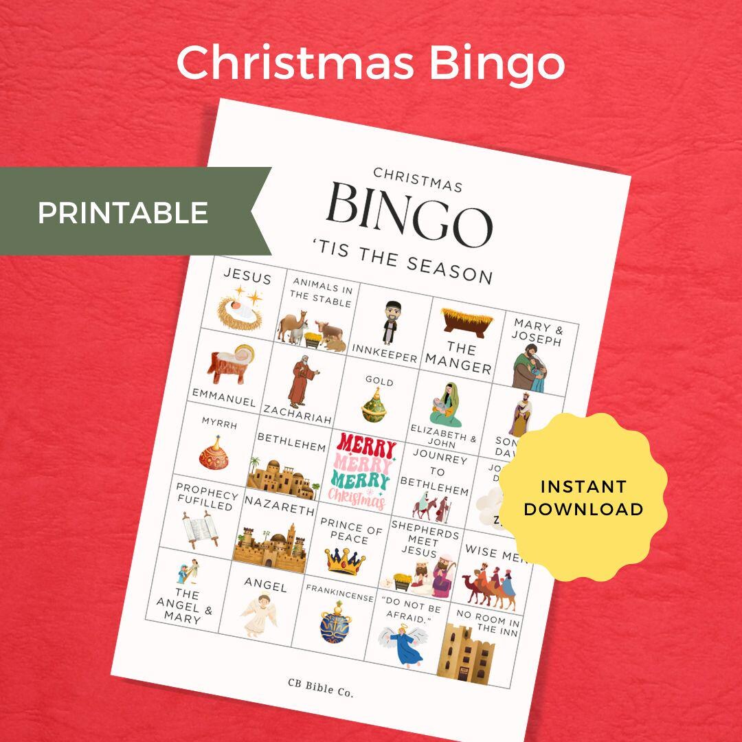 Christmas Bingo - Sunday School Game - Church Activity - Bible Lesson ...