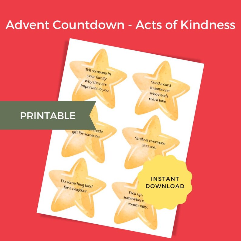 Printable Acts of Kindness Ornaments | Christian Christmas Activity for ...