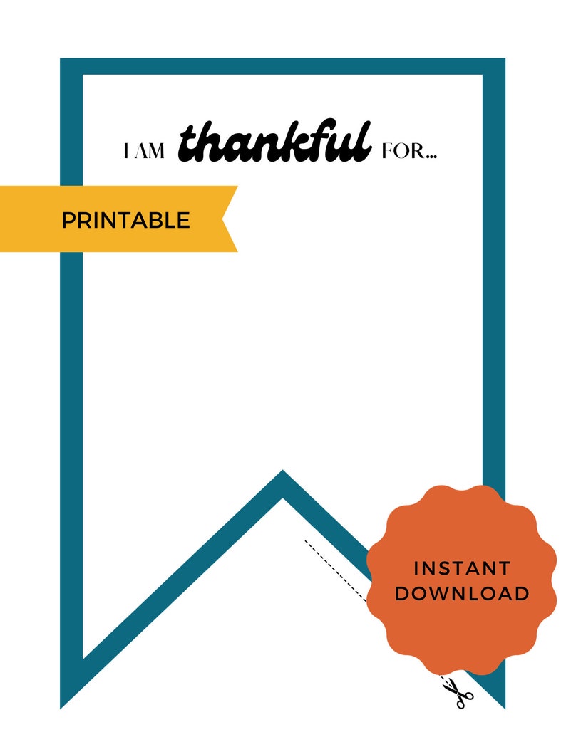 Thankfulness Banner - Multicolored - Instant Download - Kids Crafts ...