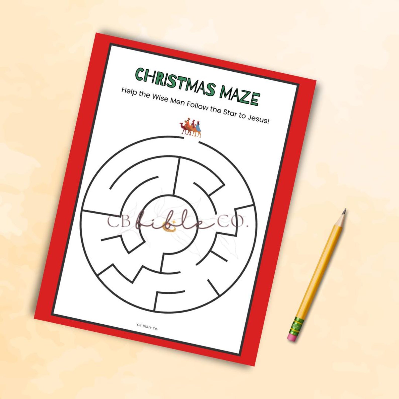 Wise Men Christmas Maze | Printable Mazes for Kids | Church Worksheets ...