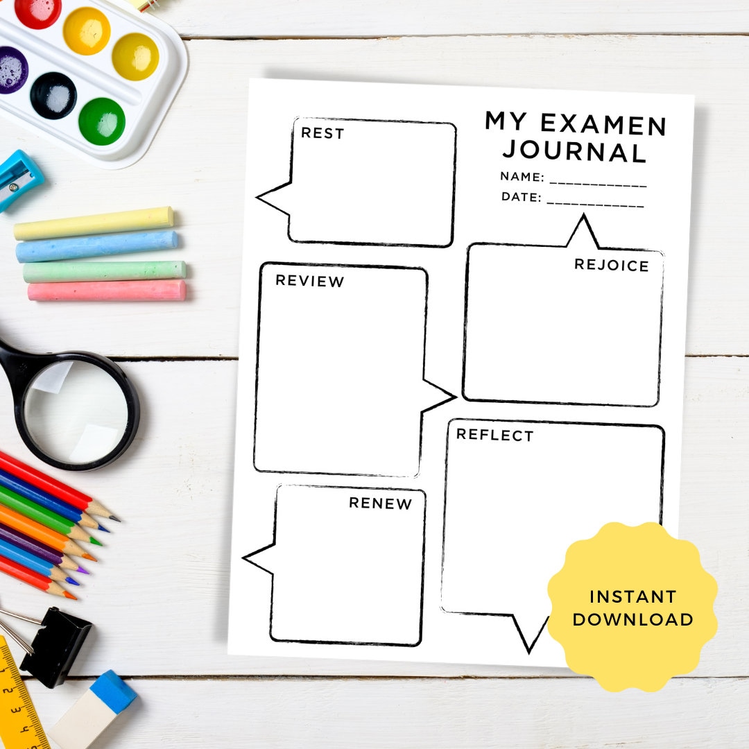 Kids Examen Worksheet - Etsy