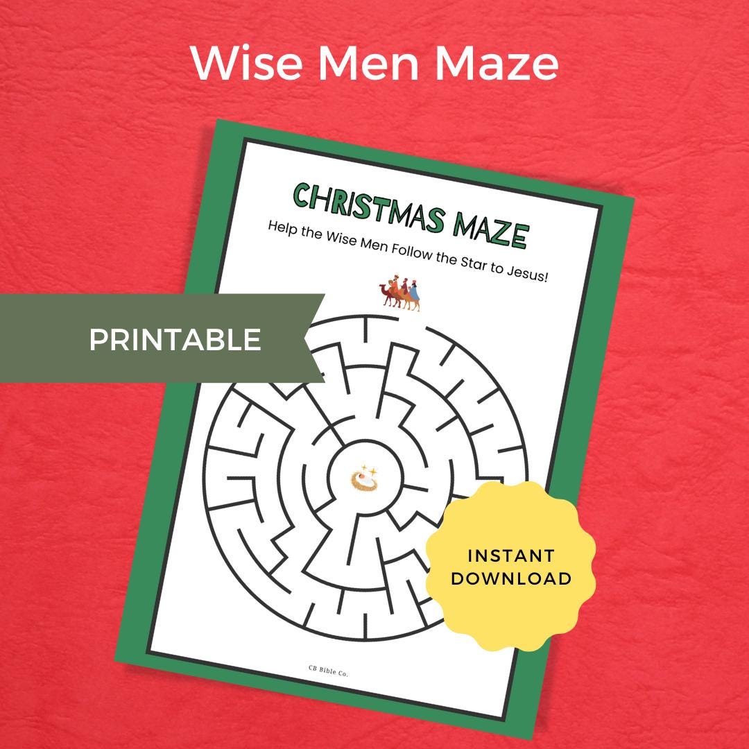 Wise Men Christmas Maze | Printable Mazes for Kids | Church Worksheets ...