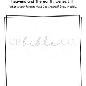 Kids + Family Scripture Pack - Genesis 1:1 - Etsy