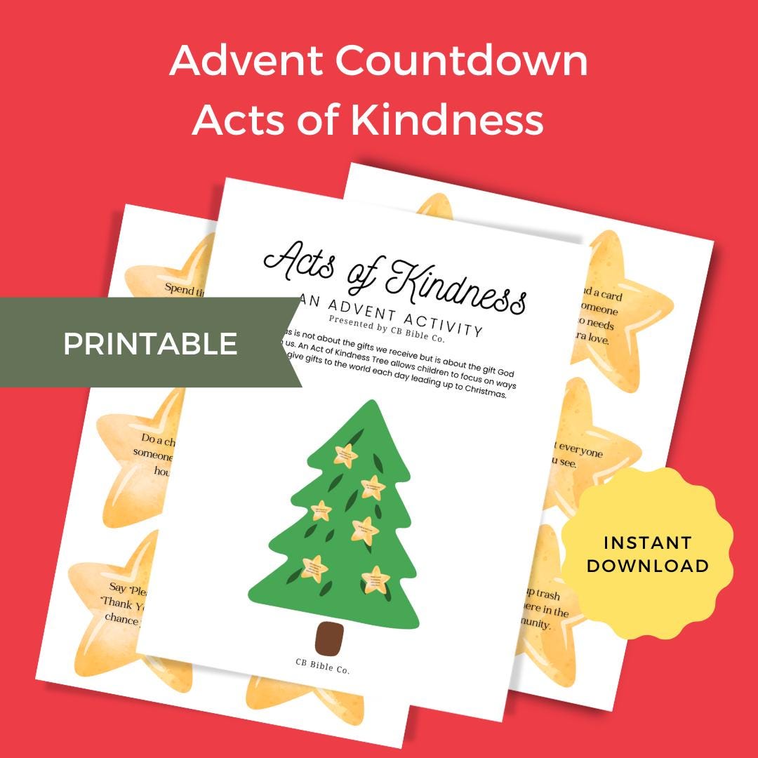 Printable Acts of Kindness Ornaments | Christian Christmas Activity for ...