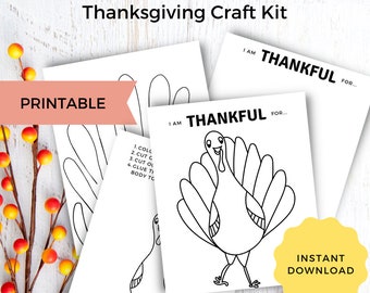 Thanksgiving Bible Craft for Kids: Thankful Turkey - Etsy UK