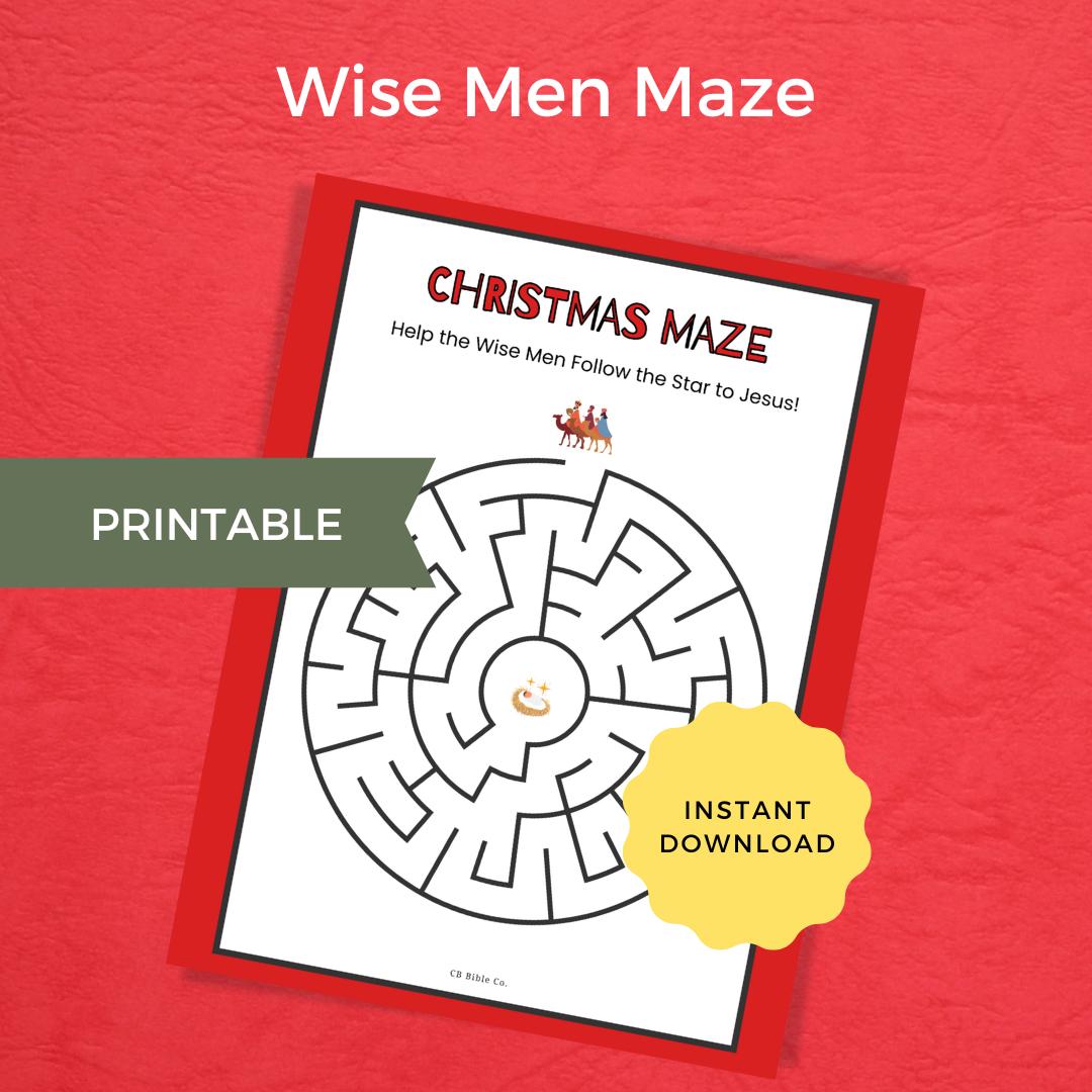 Wise Men Christmas Maze | Printable Mazes for Kids | Church Worksheets ...