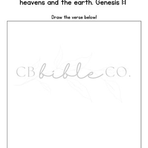 Kids + Family Scripture Pack - Genesis 1:1 - Etsy