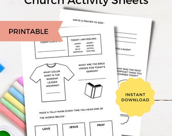 Sunday School Kids Church Activities, Printable Sheets for Kids Church ...