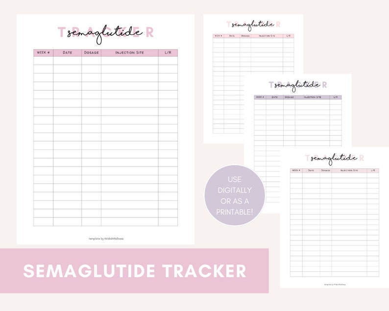 Semaglutide Injection Tracker | Semaglutide Printable Tracker PDF ...