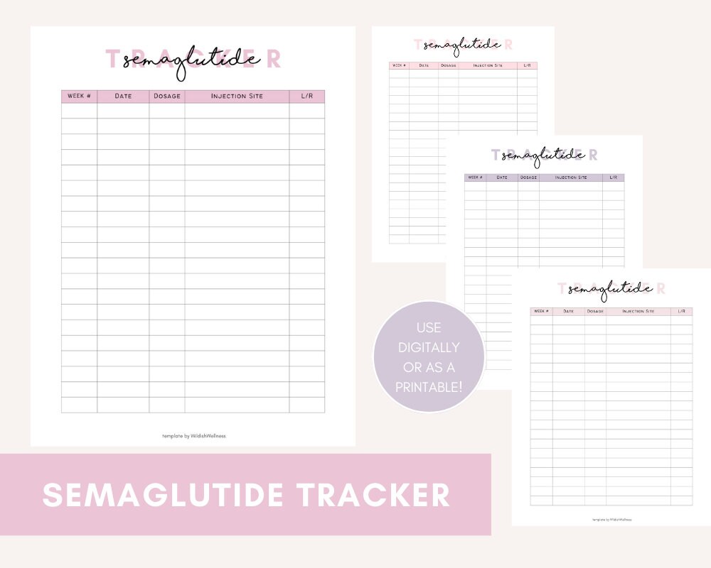 Semaglutide Injection Tracker | Semaglutide Printable Tracker PDF ...