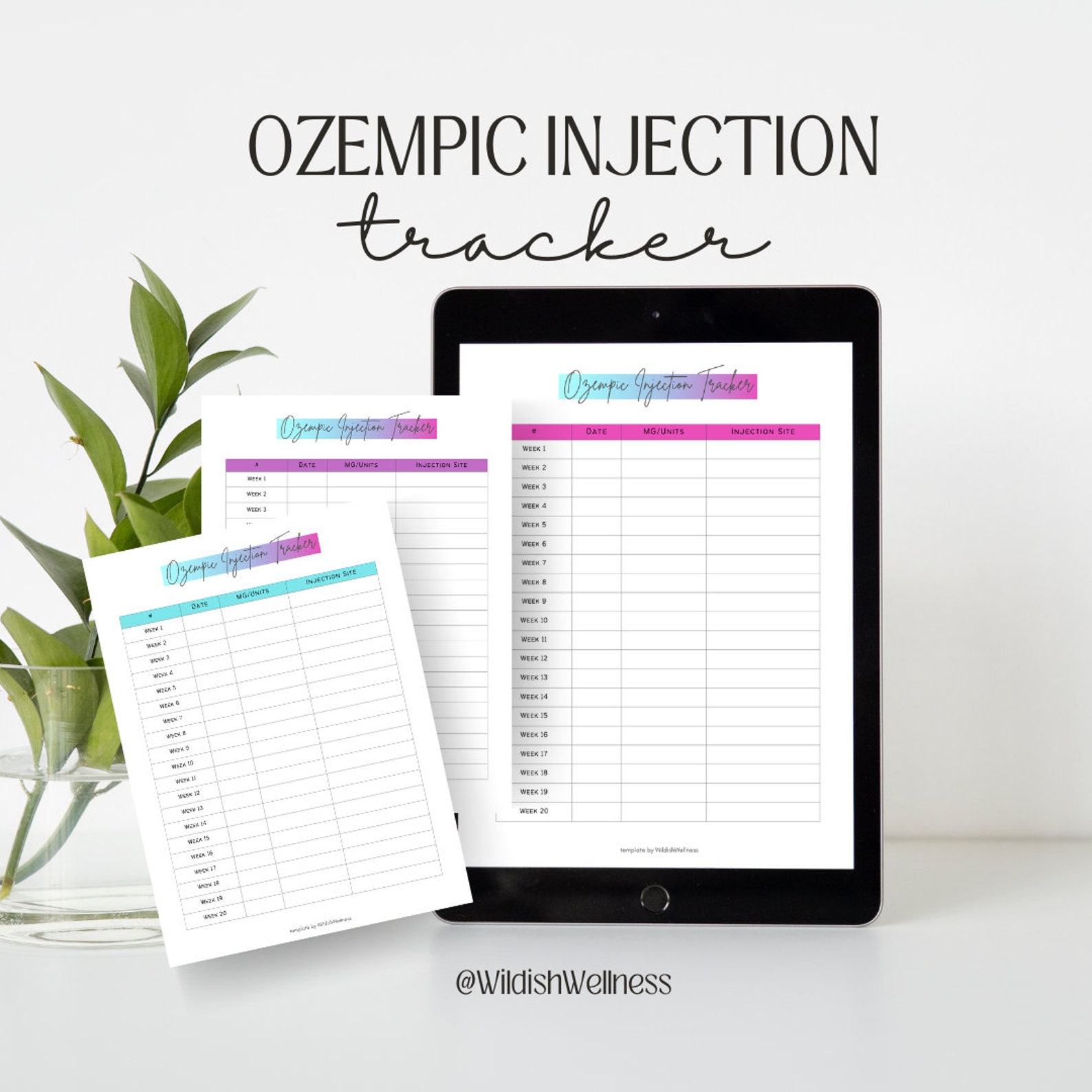 Ozempic Injection Tracker | Wegovy Injection Tracker | Mounjaro ...