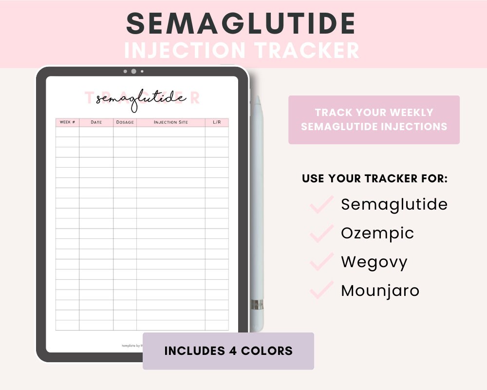 Semaglutide Injection Tracker | Semaglutide Printable Tracker PDF ...