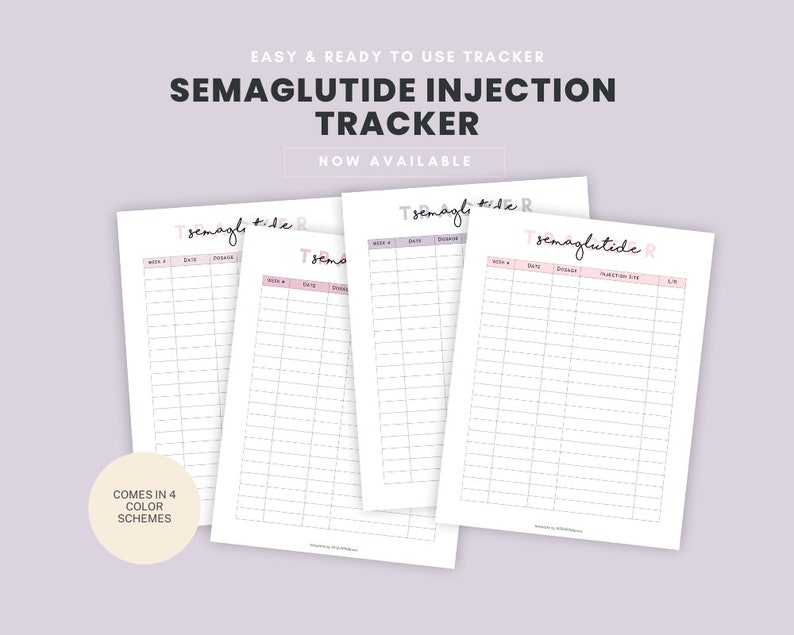 Semaglutide Injection Tracker | Semaglutide Printable Tracker PDF ...