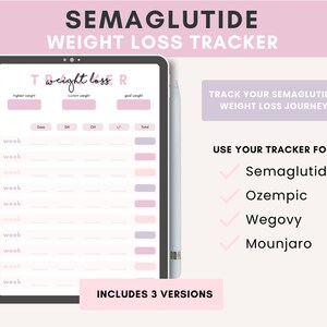 Injectable Weight Loss Tracker | Semaglutide Tracker| Weight Loss ...