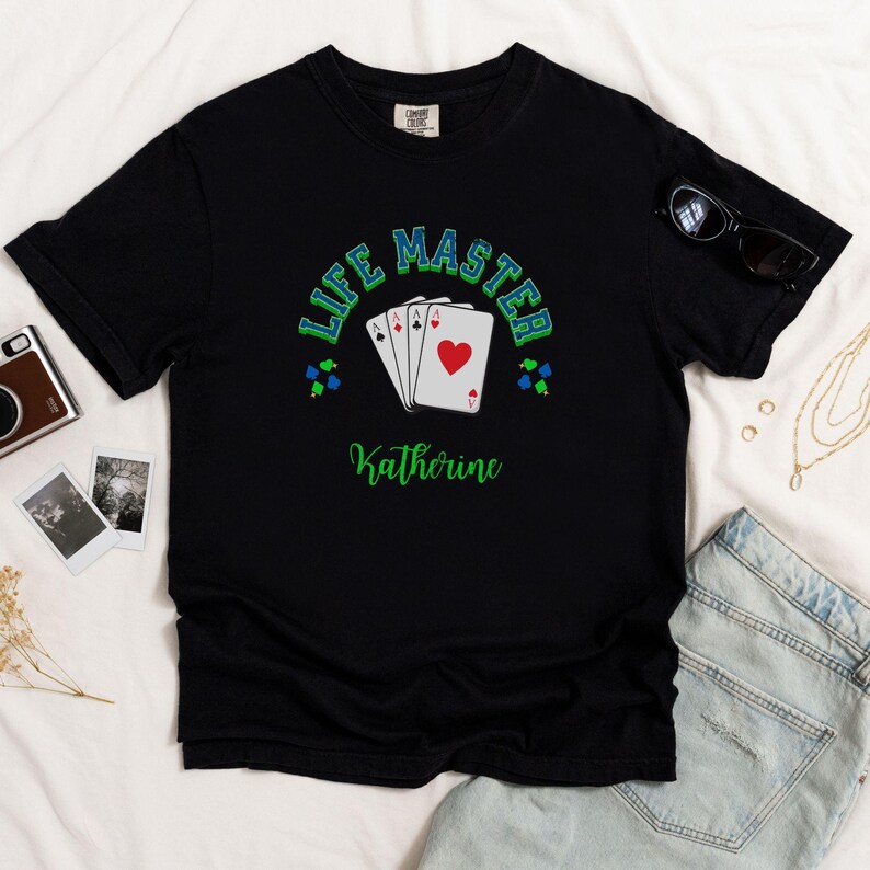 Personalized Life Master T-shirt, Custom Bridge Player Gift, Contract ...