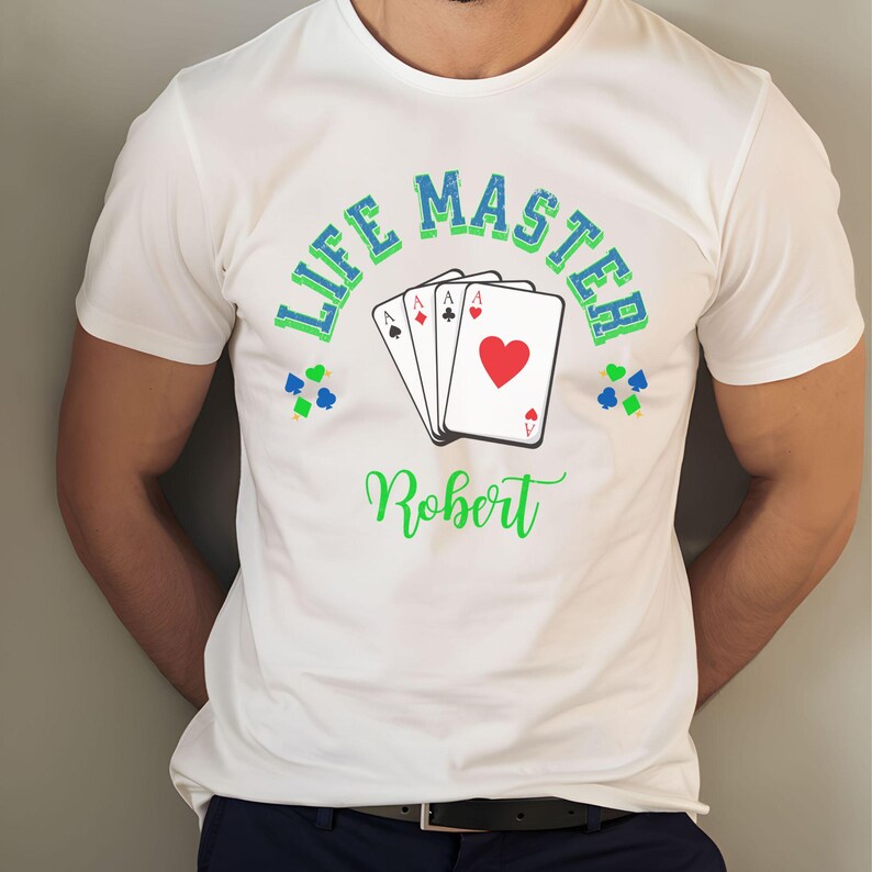 Personalized Life Master T-shirt, Custom Bridge Player Gift, Contract ...