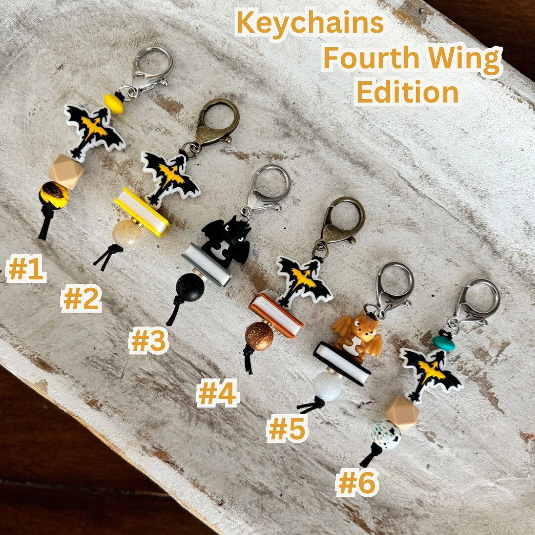 Fourth Wing Keychains/xaden and Violet/tarin/book Keychain/rebecca ...