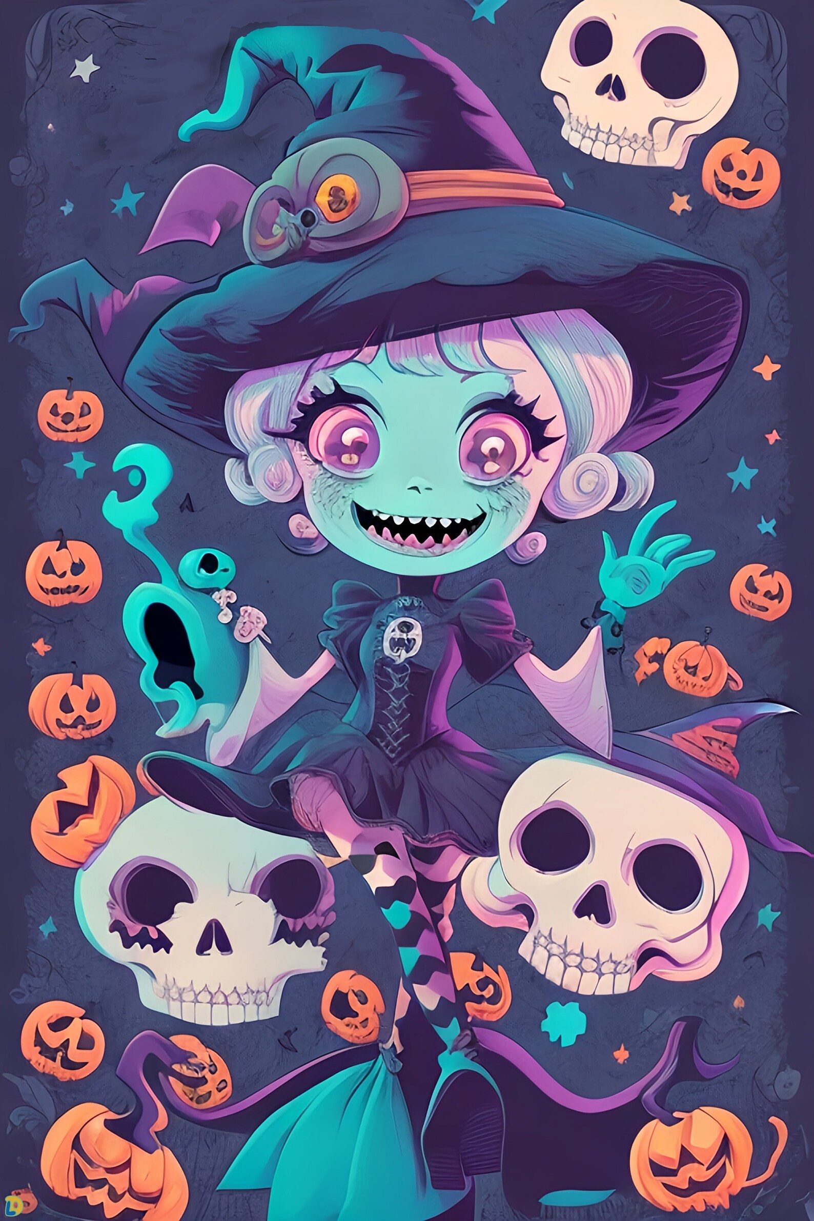 Halloween 2023 Fun, Smart Witches, Pumpkins, Ghosts, Spooky, Treat or ...