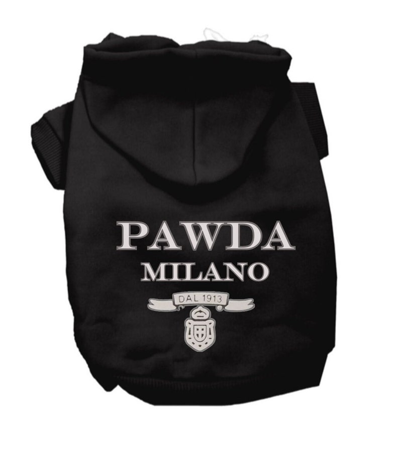 Designer Dog Hoodie or Shirt Prada "pawda" Fun Trendy Cozy Pet Sweater ...