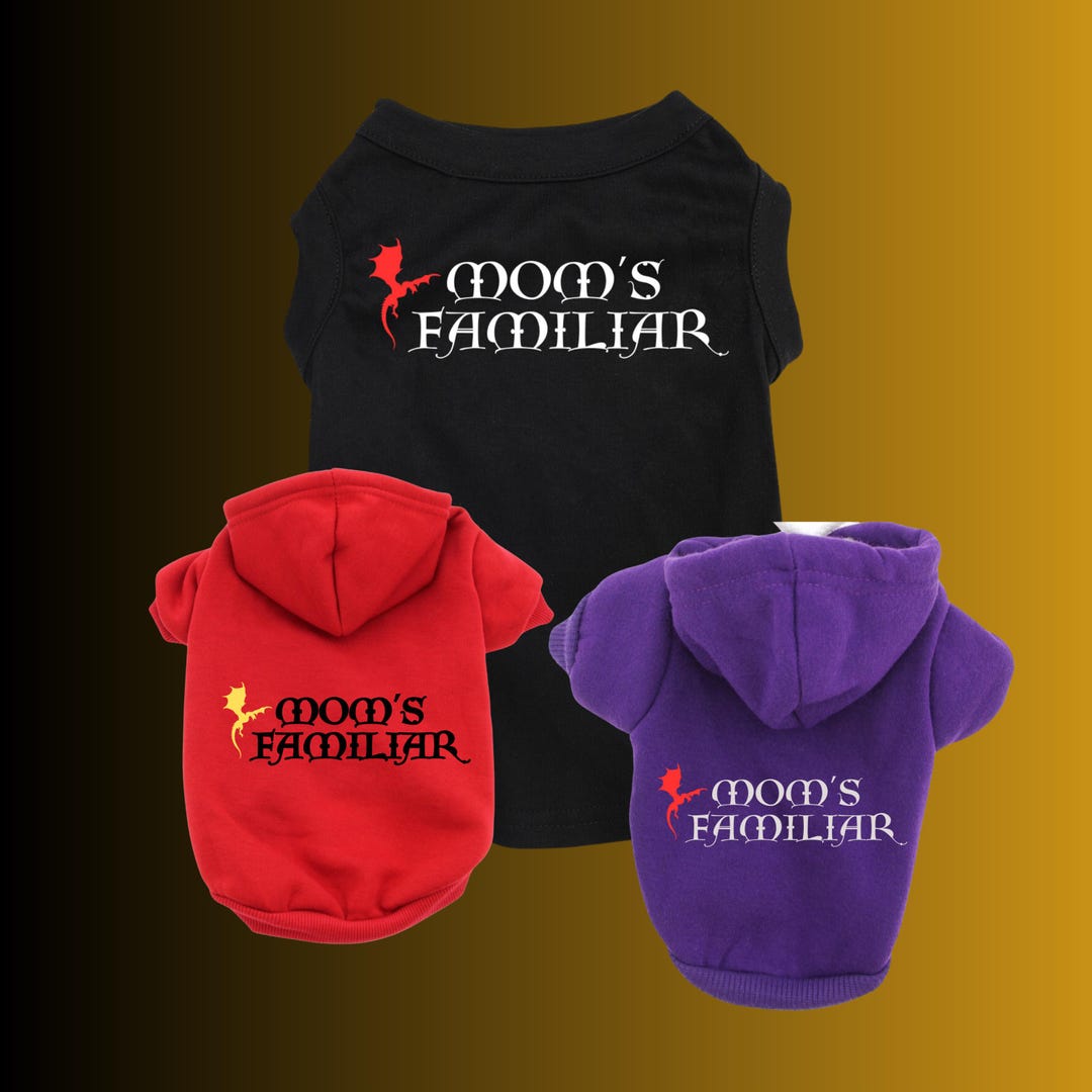 Mom's Familiar Dog Shirt or Hoodie D&D Inspired Pet Shirt for Large and ...