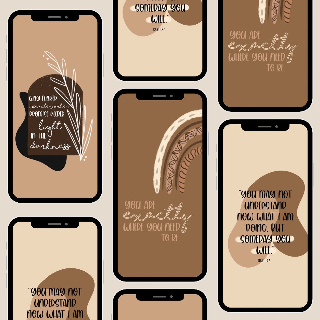 Neutral Bible Verse Wallpapers | 4 Pack Affirming Christian Wallpapers ...