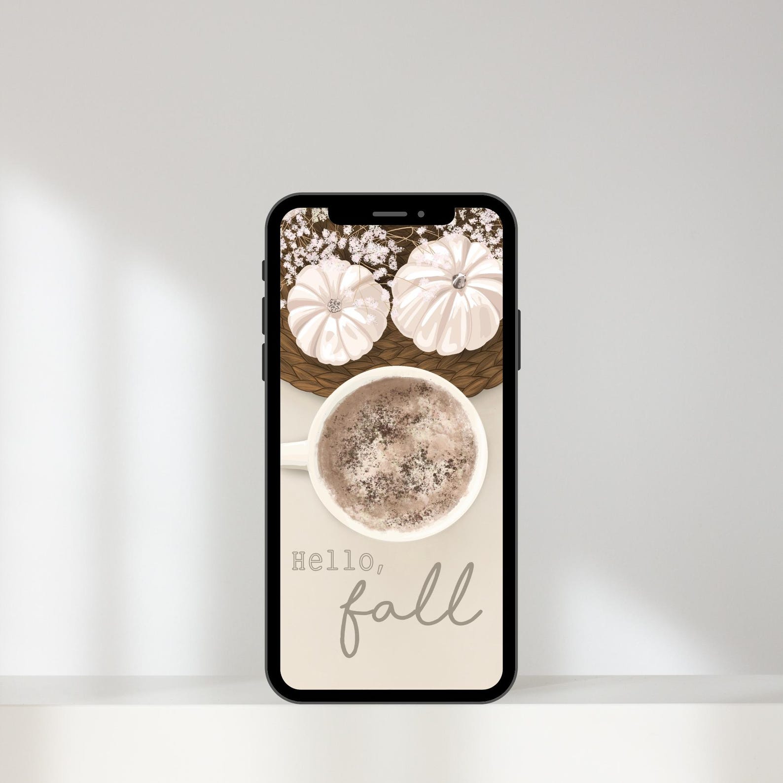 Neutral Fall Wallpaper | Autumn | Digital Download | Simple Aesthetic ...