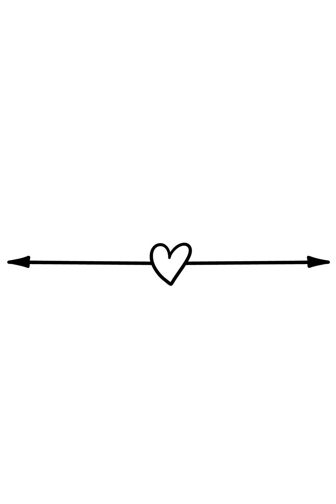 Heart With Arrows Print - Etsy