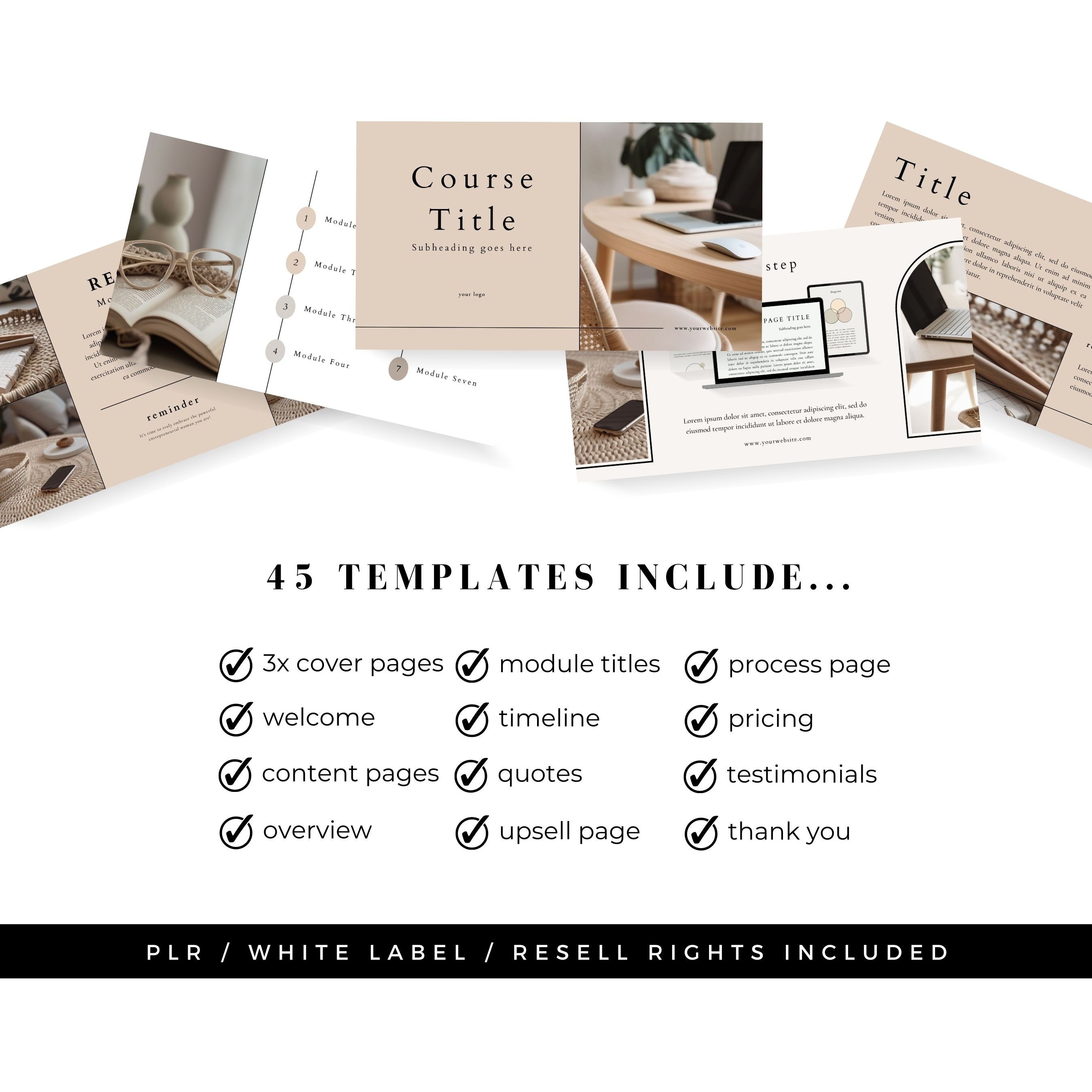 PLR Template Canva Presentation Marketing Pitch Deck Templates Business ...