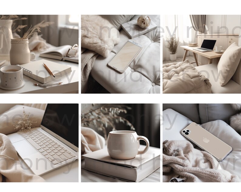 Home Office Faceless Stock Photo Bundle Work From Home Mom 24 Neutral ...