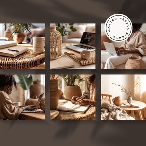 MRR Faceless Black Woman Stock Photo Bundle Work From Home 28 Lifestyle ...