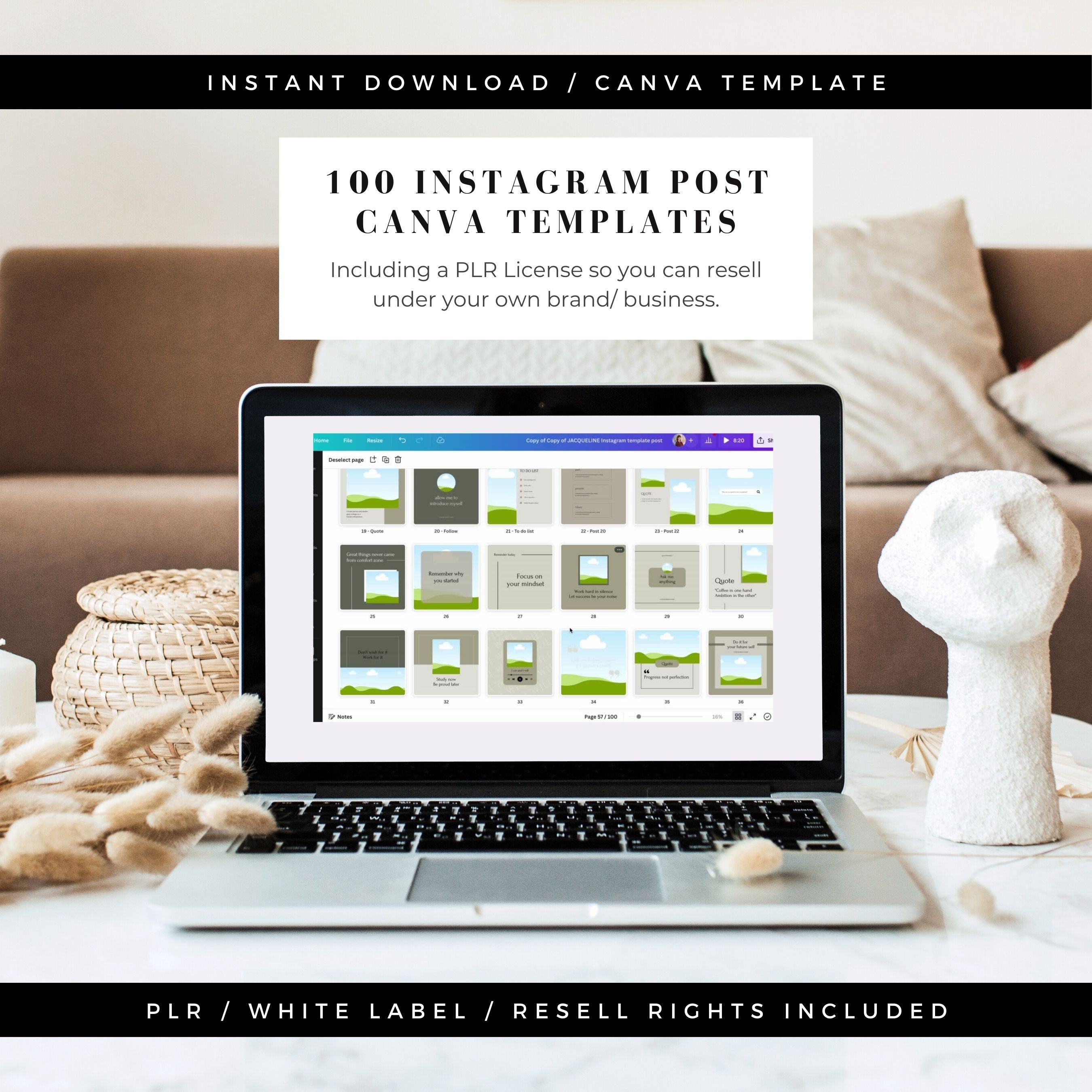 PLR Canva Template Instagram Post Resell IG Done for You Templates ...