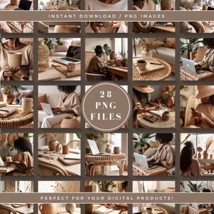 MRR Faceless Black Woman Stock Photo Bundle Work From Home 28 Lifestyle ...