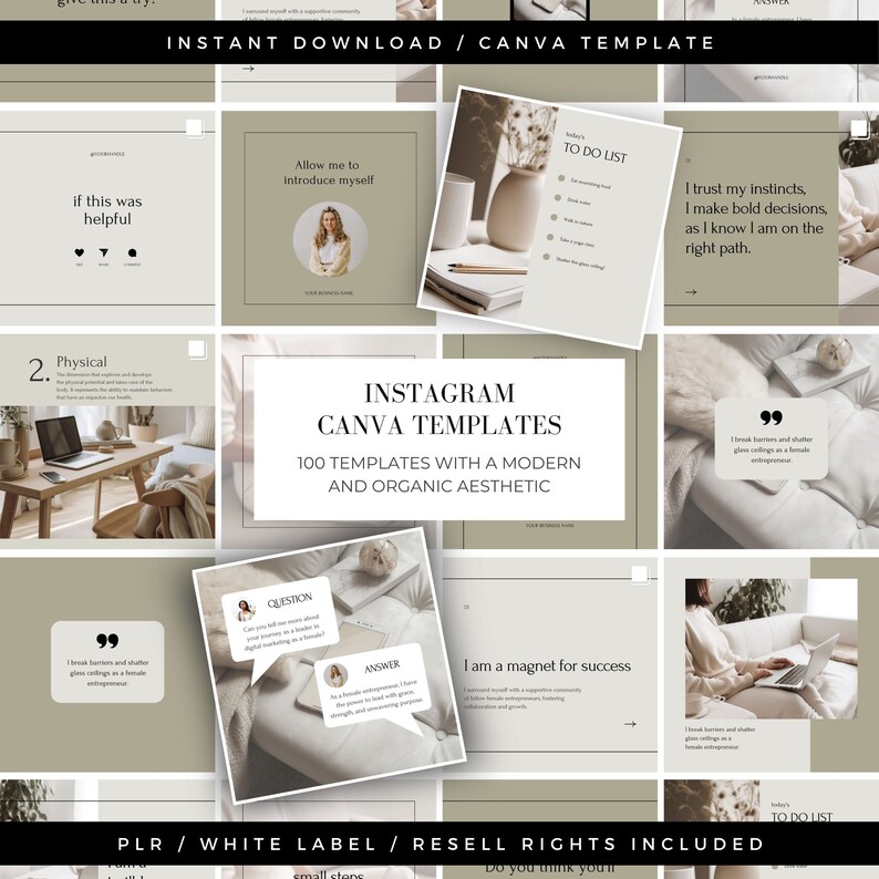 PLR Canva Template Instagram Post Resell IG Done for You Templates ...