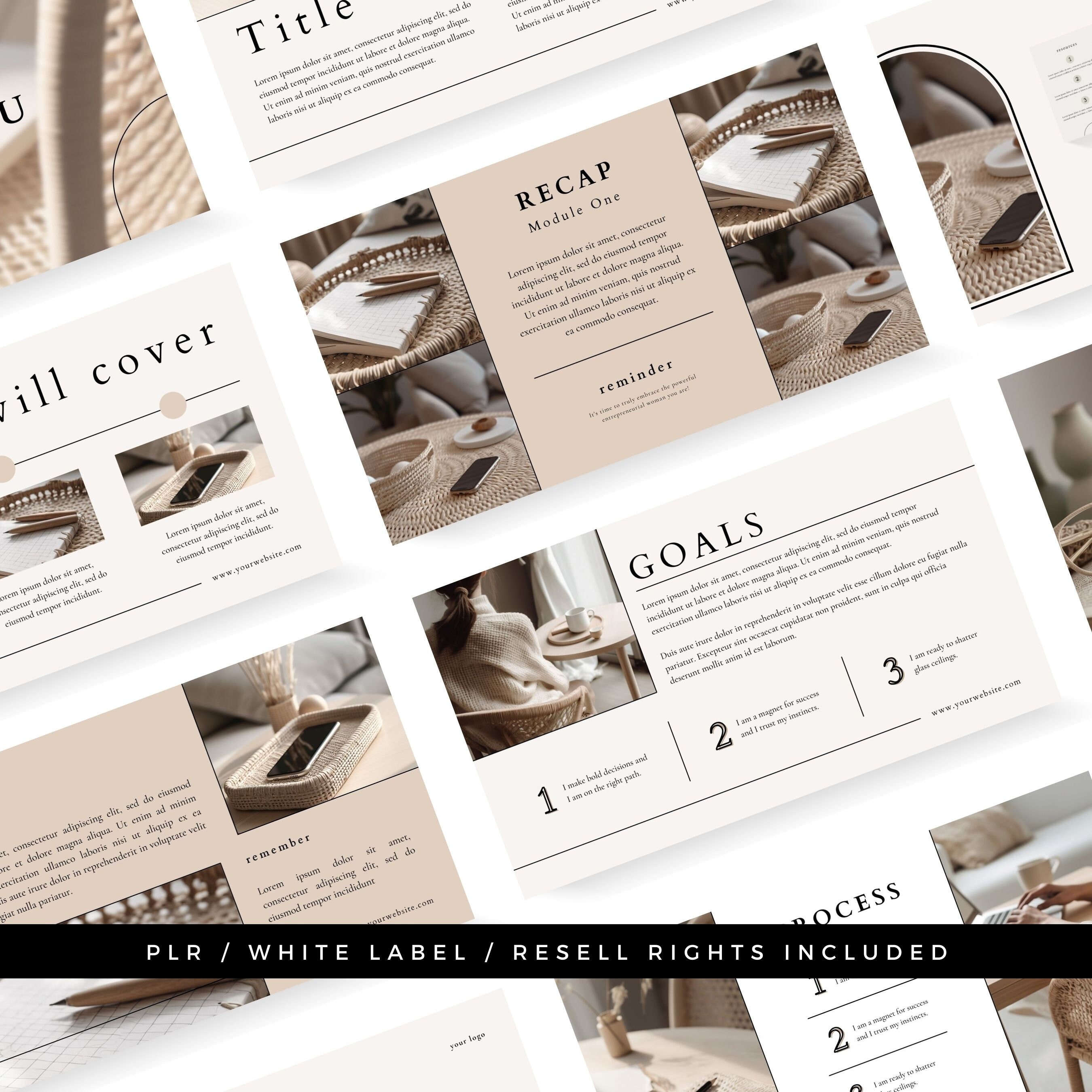 PLR Template Canva Presentation Marketing Pitch Deck Templates Business ...